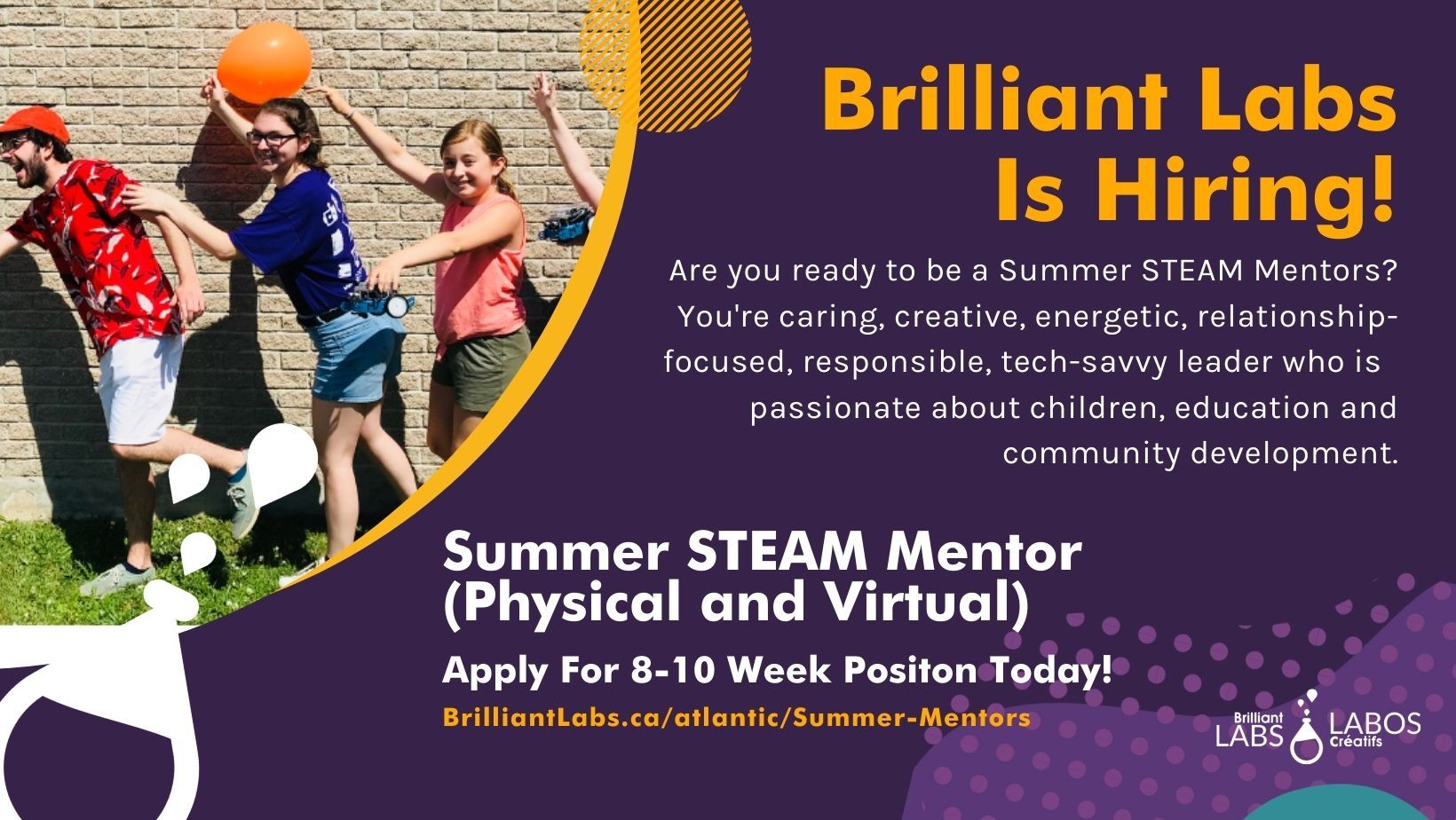 Hiring Summer Camp STEAM Mentors